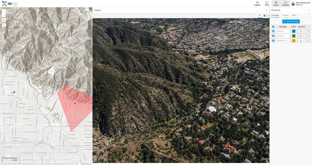 Supporting LA Wildfire Recovery with Pre-Fire 360° Imagery - AerialSphere